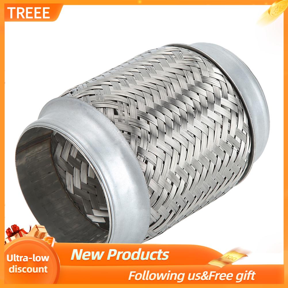 Treee 3.5 x 6in Stainless Steel Flexible Exhaust Pipe Braided Internal ...