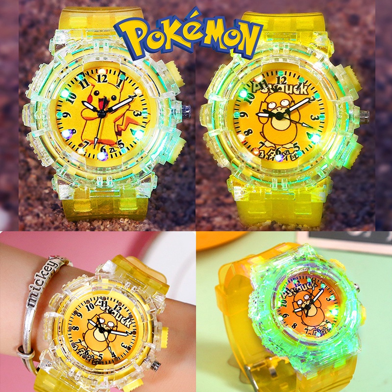 Cartoon Pokemon Shine Watch Pikachu Children's Quartz Watch Colorful ...