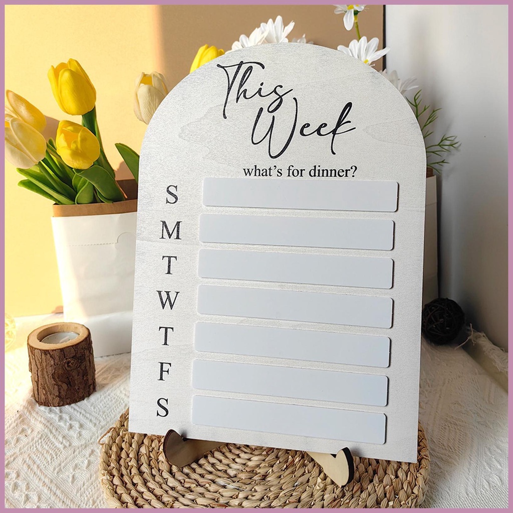 Weekly Meal Board Wooden Meal Planner Planning Board for Kitchen ...