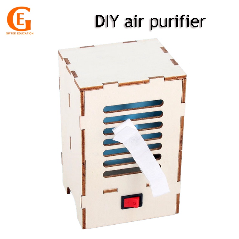 GIFTED EDUCATION DIY Air Purifier Wooden Assemble Toy Kid STEM Science ...