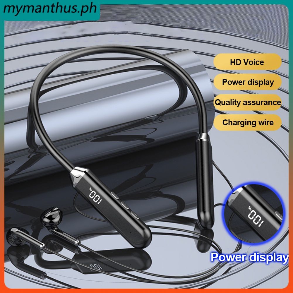 【Local Stock】 Wireless Neckband Bluetooth 5.2 Headphones Magnetic LED ...