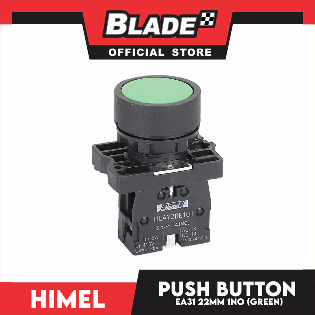 Himel Push Button 22mm EA31 1NO (Green) | Shopee Philippines