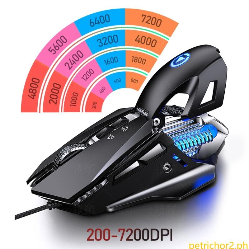 petrichor2.ph Wired Gaming Mouse Adjustable Color Light Streamline ...
