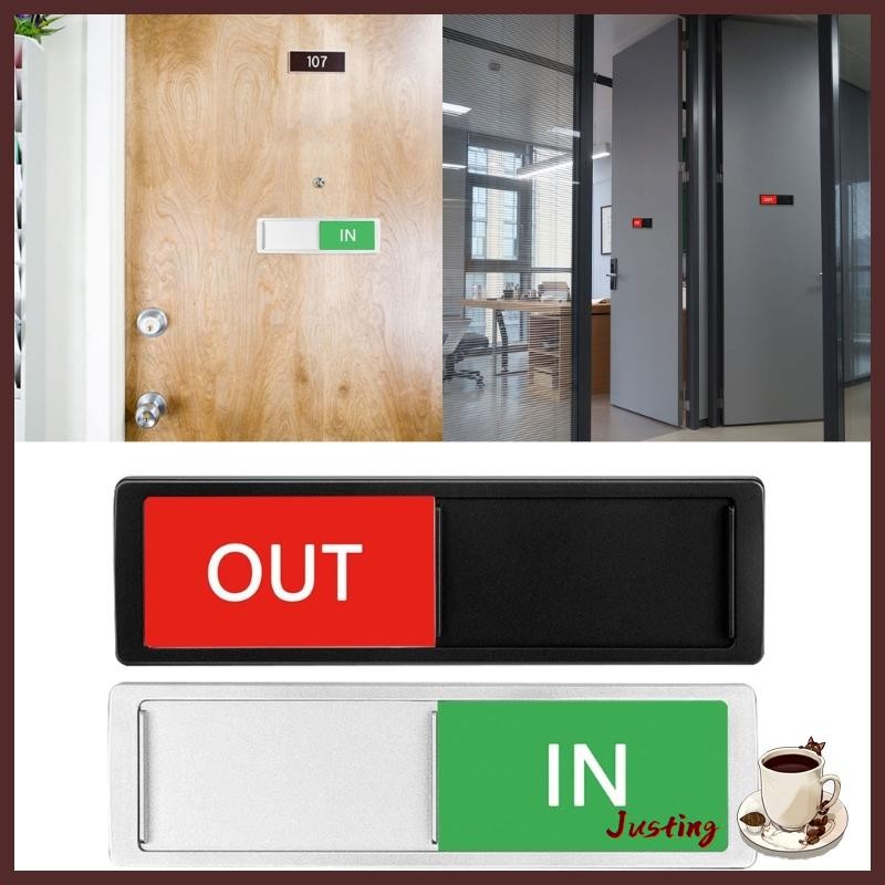 Justing In Out Sign for Office Door Slide Door Sign Privacy Slider Door ...