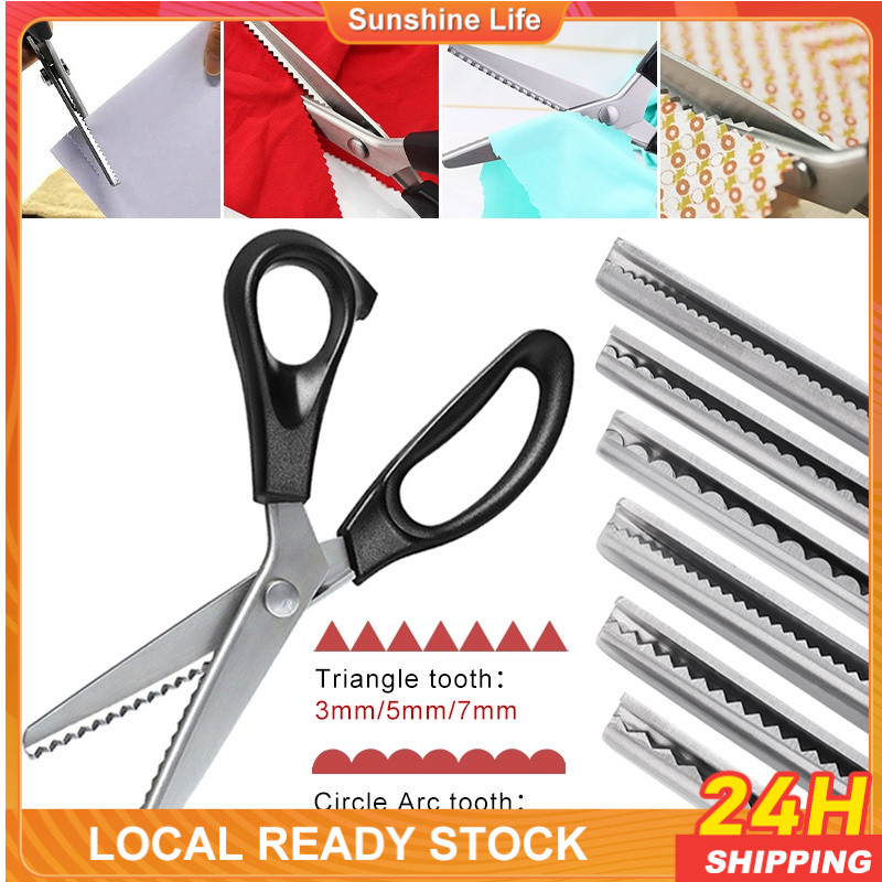 Stainless Steel Scissors Triangle Teeth Lace Cloth Crafts Dressmaking ...