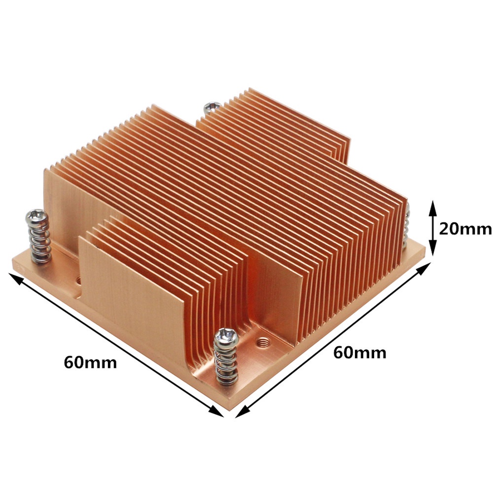 1U Server CPU Cooler Copper Heatsink for Intel Socket G PGA988 989 ...