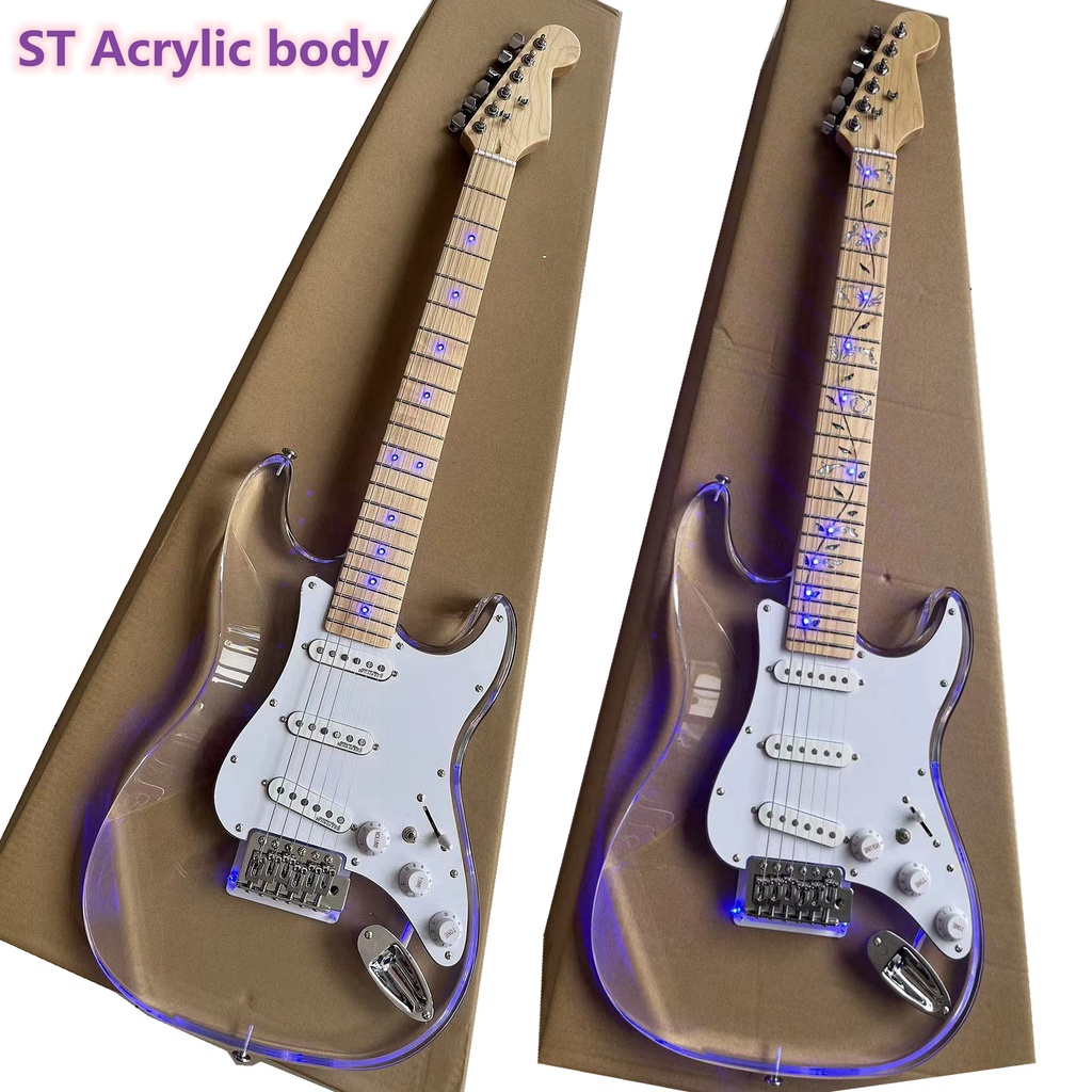 Rare Fender Stratocaster Acrylic body Electric Guitar Transparent Body ...
