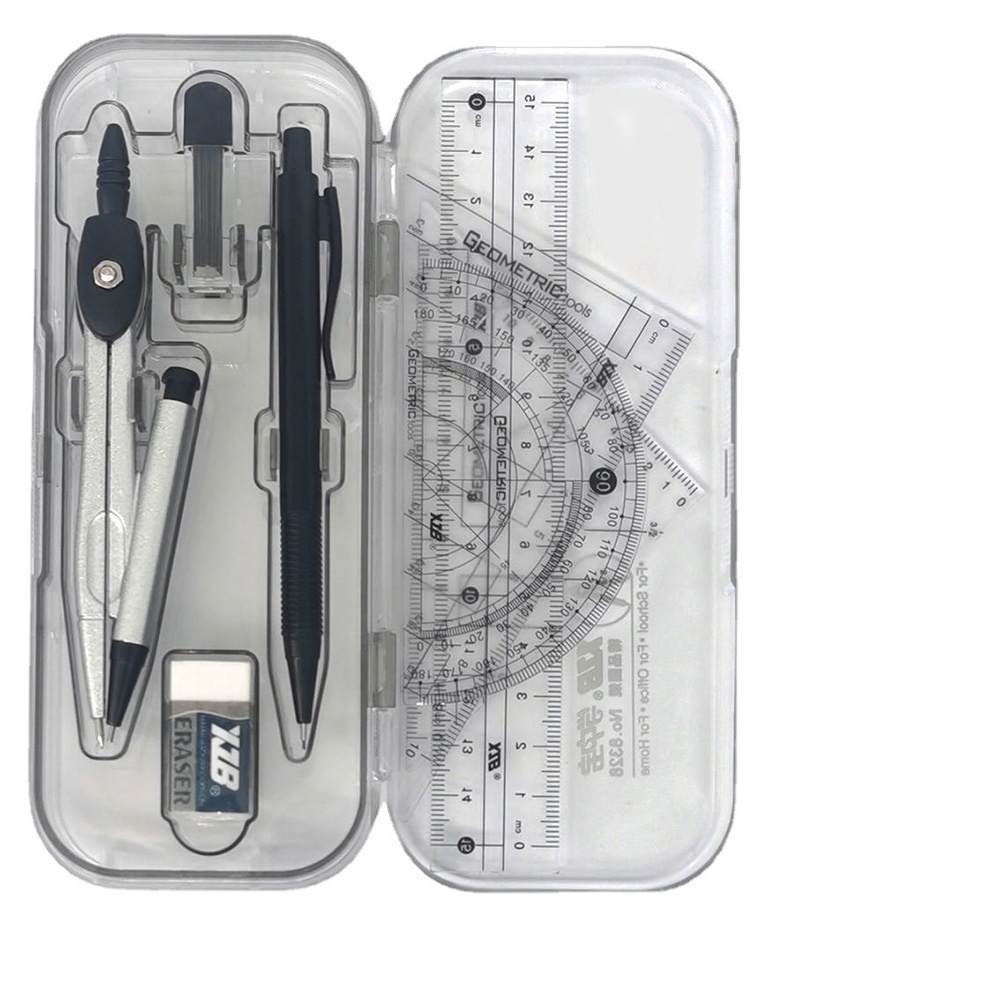 8 Pieces Math Geometry Kit Set Student Supplies,Includes Rulers ...