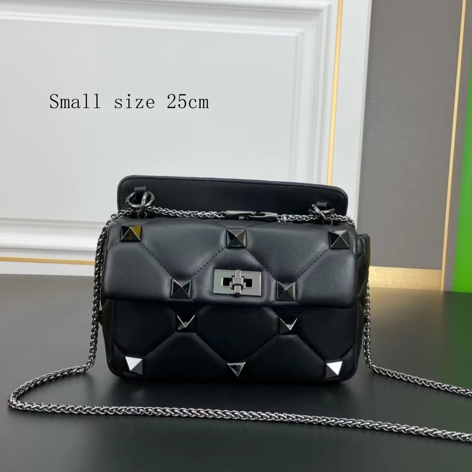 Valentino Garavani Roman Studio Nepa Sheepskin Bag Rivets Fashion Chain ...