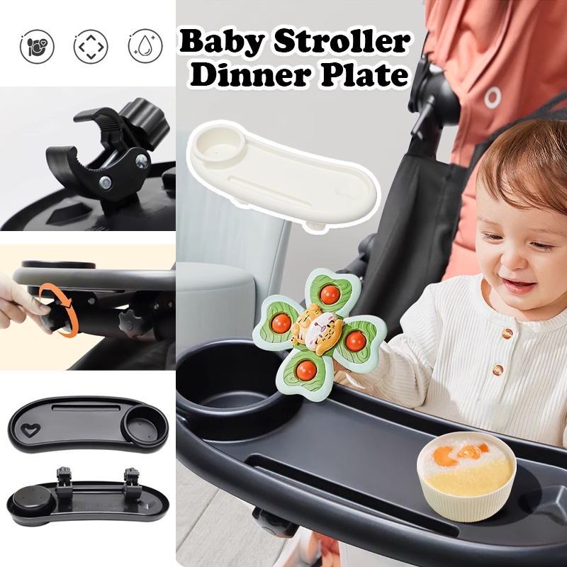 Universal Baby Stroller Dinner Plate Milk Bottle Cup Rack Baby Cart ...