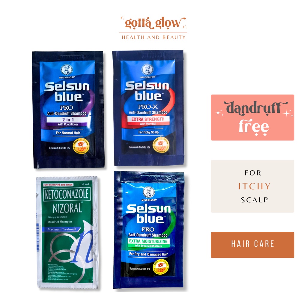 Selsun Blue / Nizoral Anti Dandruff Shampoo Sachet | Shopee Philippines