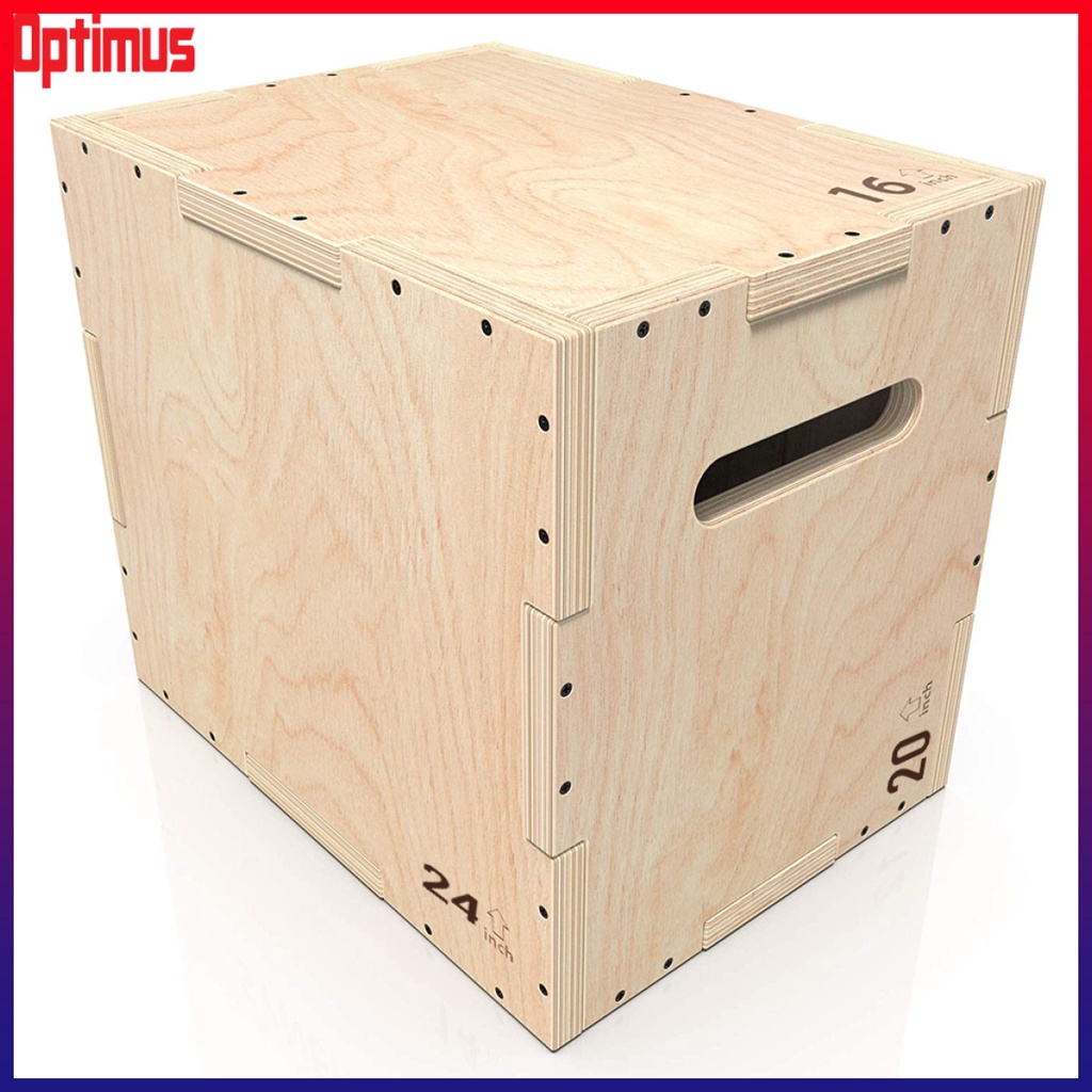 Optimus Depot Plyometric Plyo Wood Jump Box 16 x 20 x 24 Inch | Shopee ...