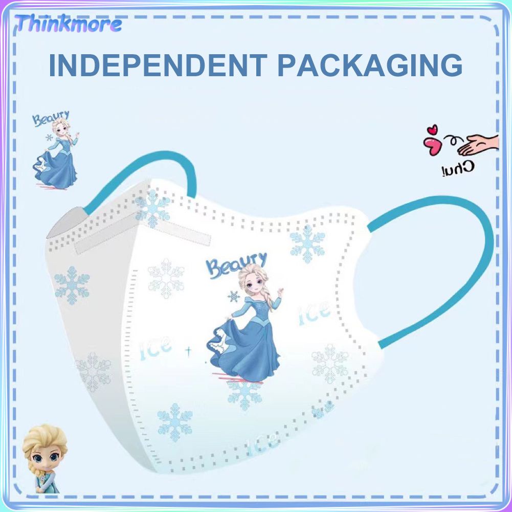 Kf94 Kids Mask Cartoon Disney Princess Elsa Children Masks 3d 3-ply ...