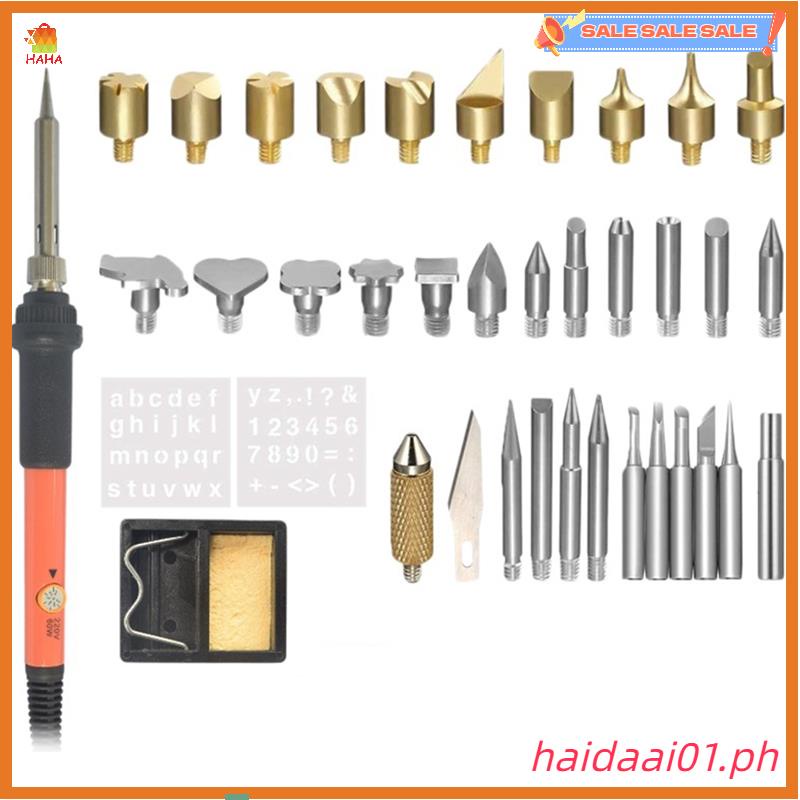 haidaai01.ph*37 Pcs Adjustable Temperature Pyrography Pen Engraving ...