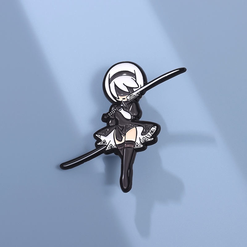 Cartoon Game NieR Enamel Pin Brooches Anime YoRHa No 2 Type B Brooch ...