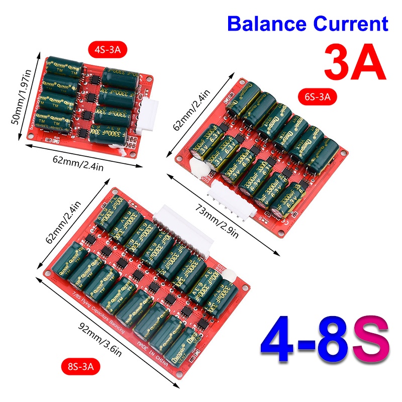 3A Lithium Battery Active Equalizer Balancer Balance Capacitor for BMS ...