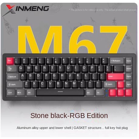 Xinmeng M67 three mode mechanical keyboard Customization of Aluminum ...