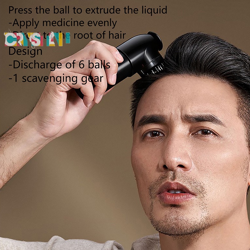 Crystal- 70Ml Hair Massager With Oil For Medicine Scalp Applicator ...