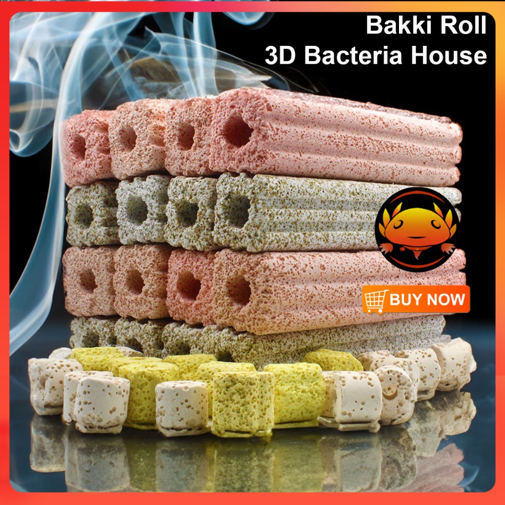 Colorful Bakki Roll Aquarium Filter Media Large 6 Inches 3D Far ...