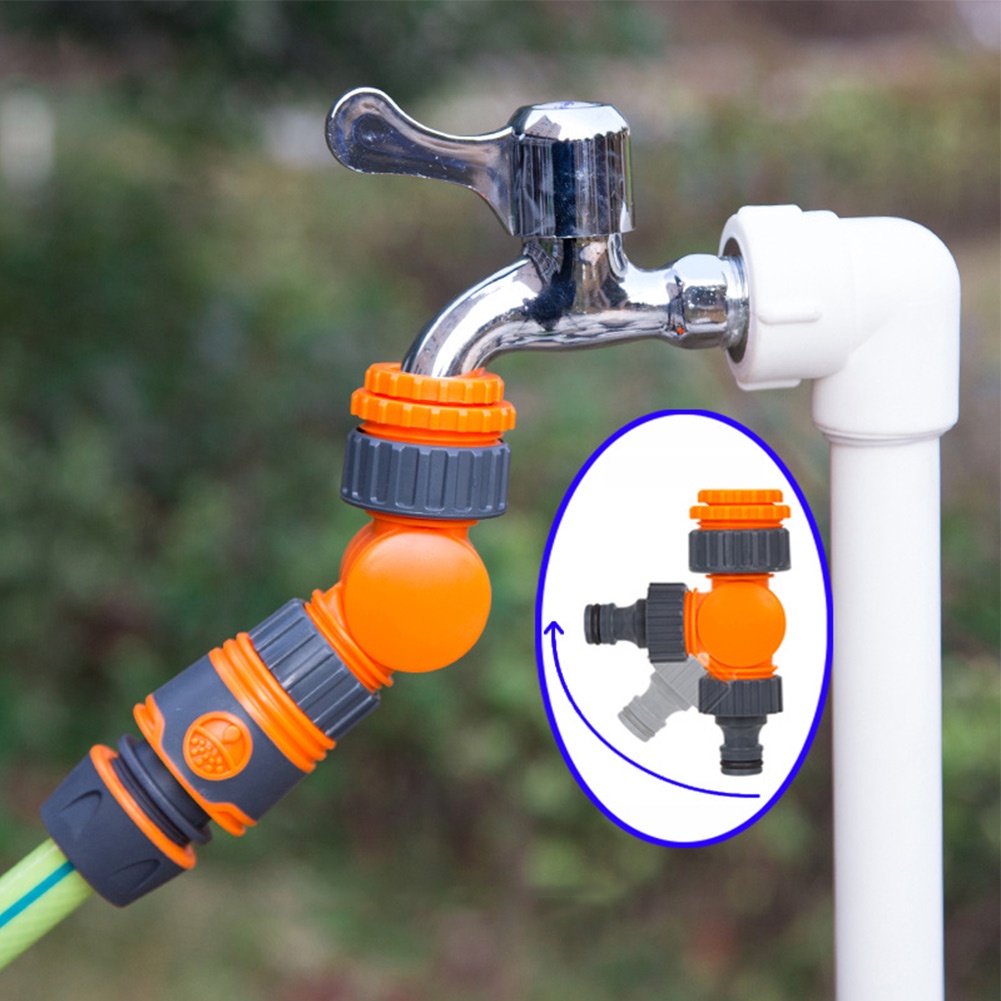 Quick Connector Splitter Degree Free Rotation Hose Fittings Water Tap ...