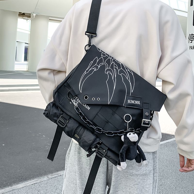 Men's Korean Versatile Street Crossbody Bag 2024 New Trendy and Cool ...