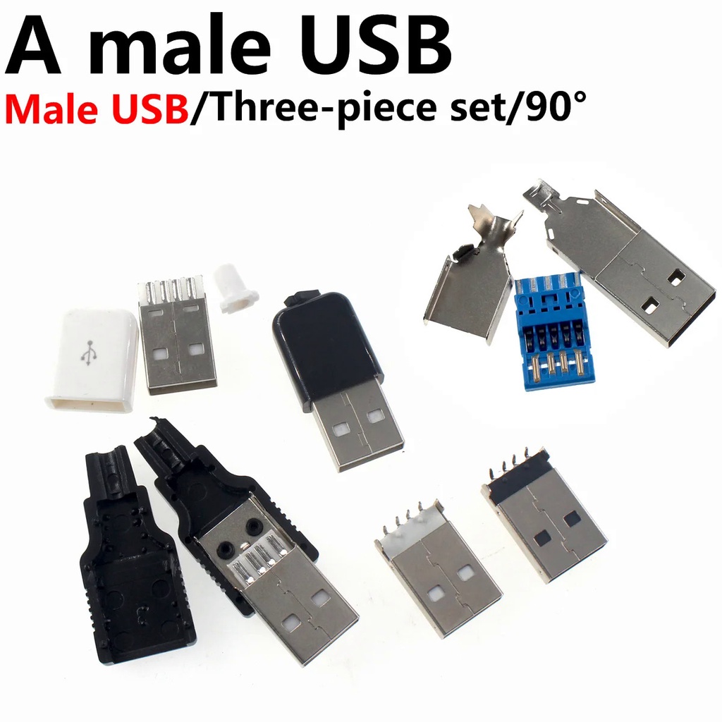 50PCS USB 2.0 3.0 Male A Type USB PCB Connector Plug 180 degree SMT SMD ...