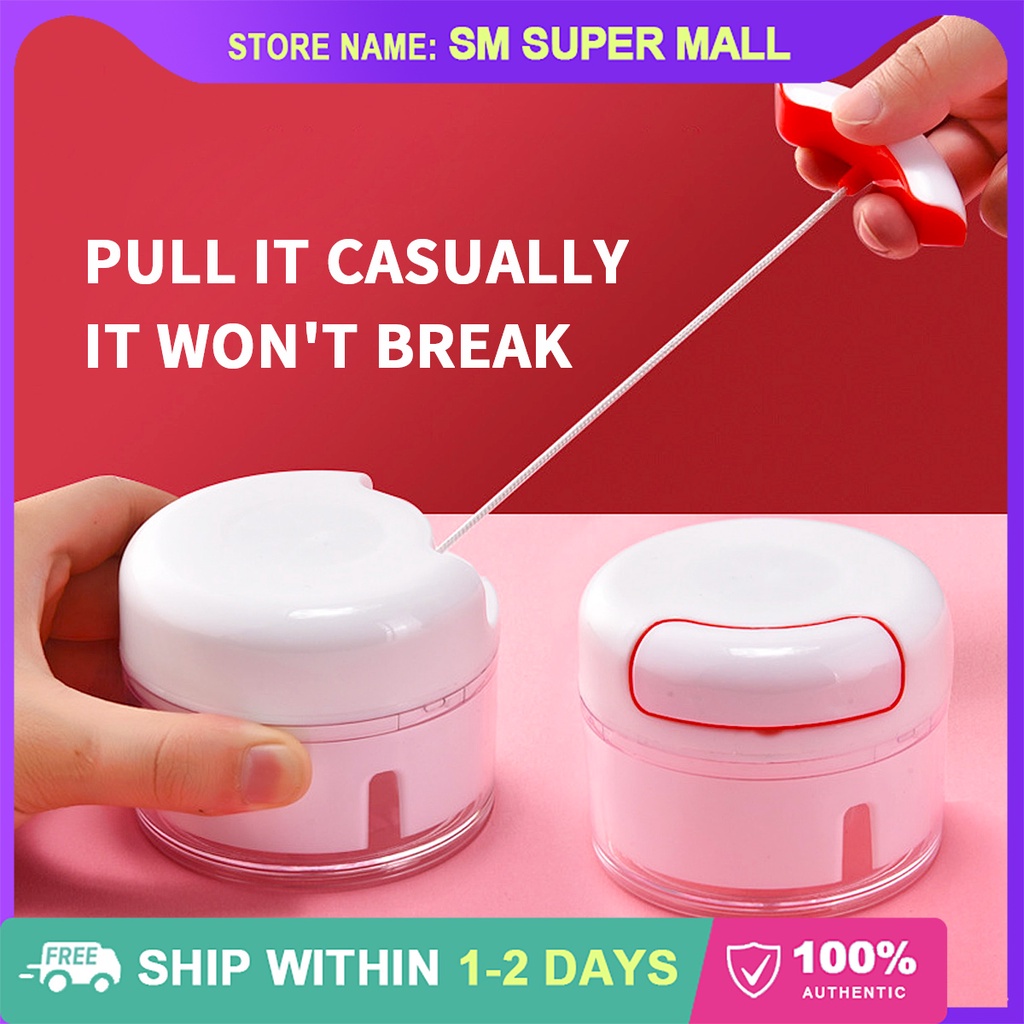【Utility】Mini Food Chopper Manual Hand Pull Garlic Grinder Onion Ginger ...