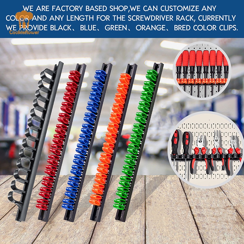 CKFR Screwdriver Organizer Tool Holder Wall Organizer Wall Mount For Vice Wrench Plier ...