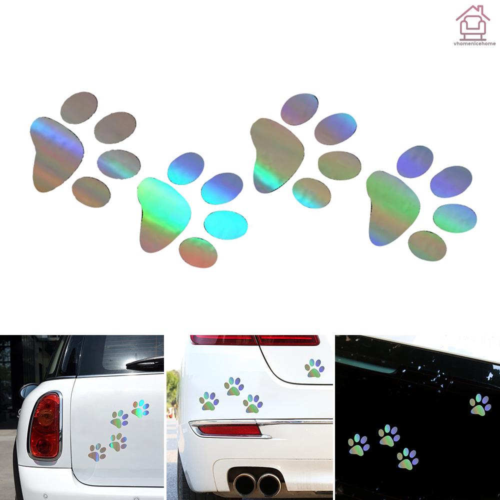 Vhicph Cute Car Stickers Funnny Cat Paw Print Dog Paw Print Creative ...