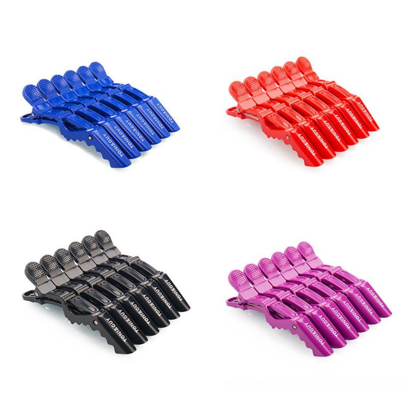 【LFL.FJ】6pcs crocodile clip hair tools hair clips hair sectioning clips ...