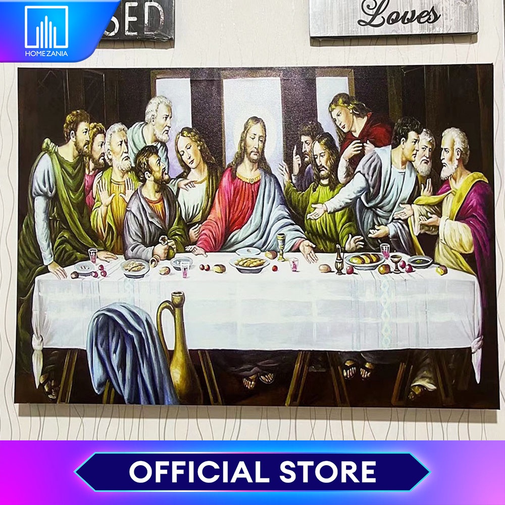 The Last Supper Wall Frame Canvas With Matching Modern Style 50x70cm ...