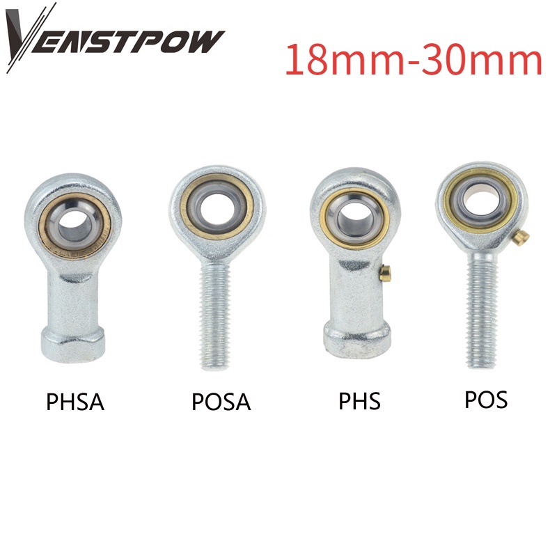 1pc PHSA POSA POS PHS 18mm-30mm Right Hand Ball Joint Metric Thread Rod End Bearing Left Hand ...