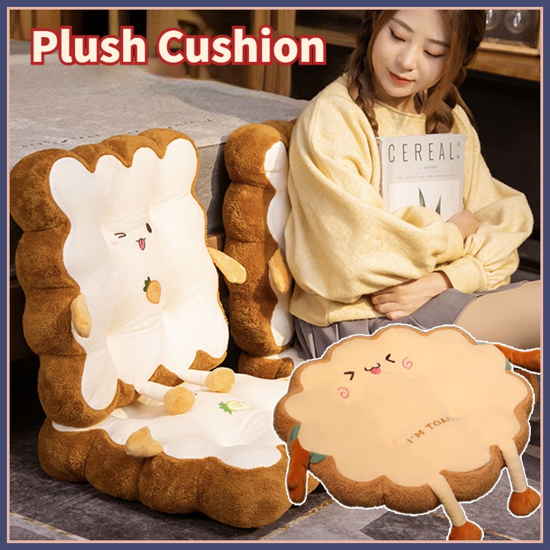 Toast Plush Pillow Cute Cushion Throw Pillow Stuffed Bread Plushie ...