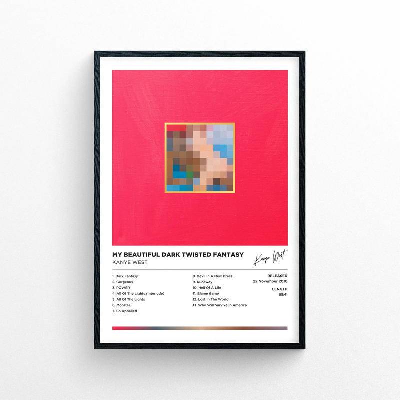 Kanye West My Beautiful Dark Twisted Fantasy Unframed Poster Print