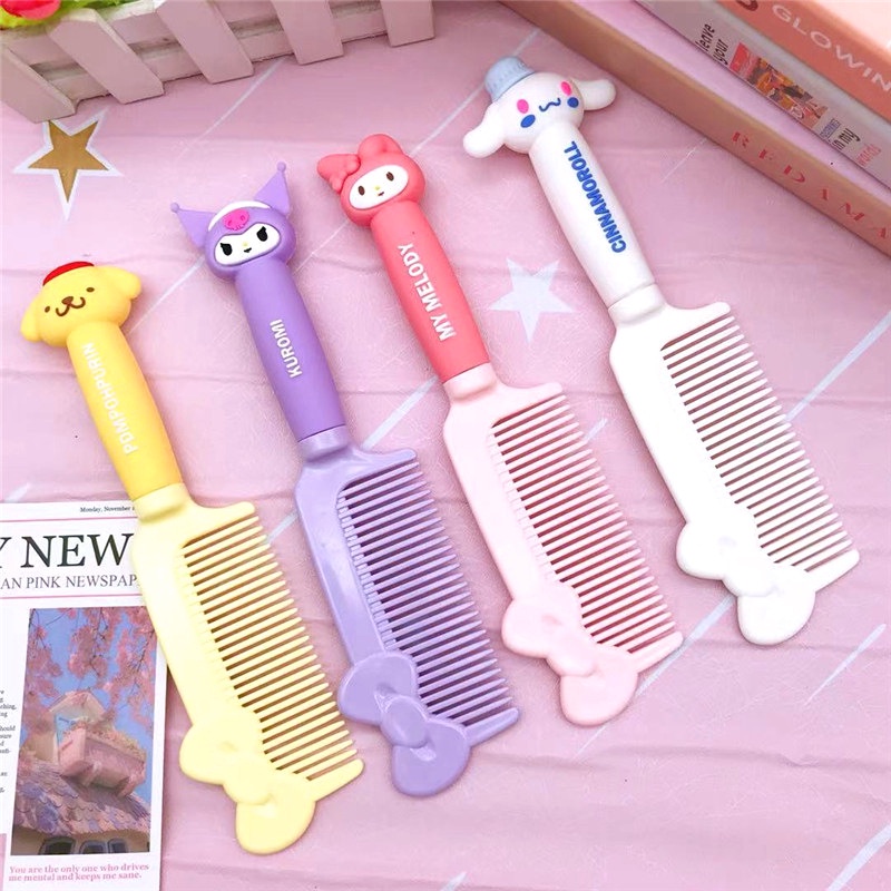 Cute Girl Heart Kuromi Cinnamoroll Pochacco melody Silicone Comb ...