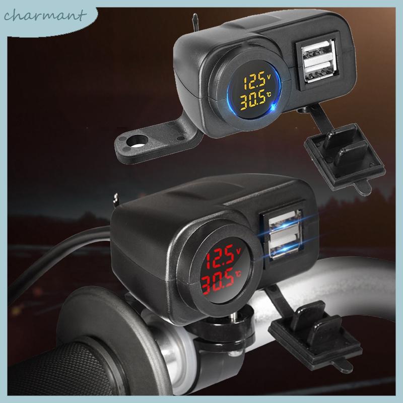 char QC3 0 Car ATV Charger Voltage Temperature Display Switch On Dual ...