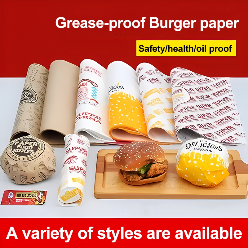 Kitchen BBQ Oil Absorption Hamburger dessert sandwich wrapper Chip ...