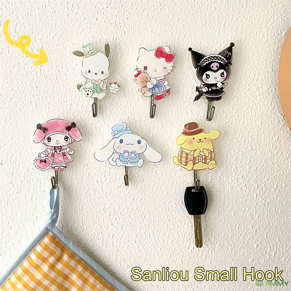 Kawaii Cute Sanrio Hook Hellokitty Kuromi Melody Cinnamoroll Pochacco ...