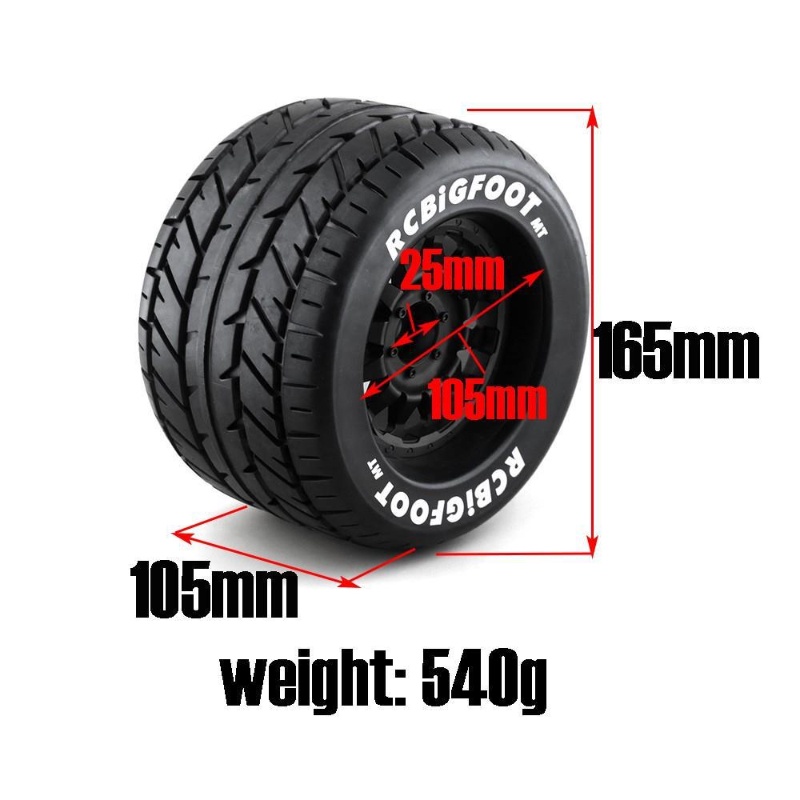 1/8 Bigfoot Wheels Tire Wheels E-revo Rangers Sledge Katun Kronos ...