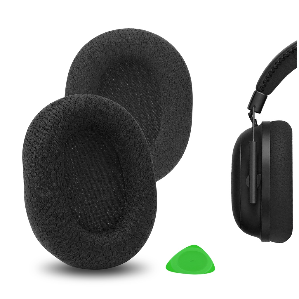 Geekria Mesh Fabric Replacement Ear Pads for Razer BlackShark V2 Pro ...