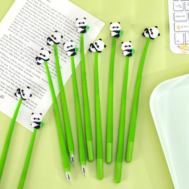 Cute Panda Silicone Gel Pen for Students Learning Stationery Shaker ...