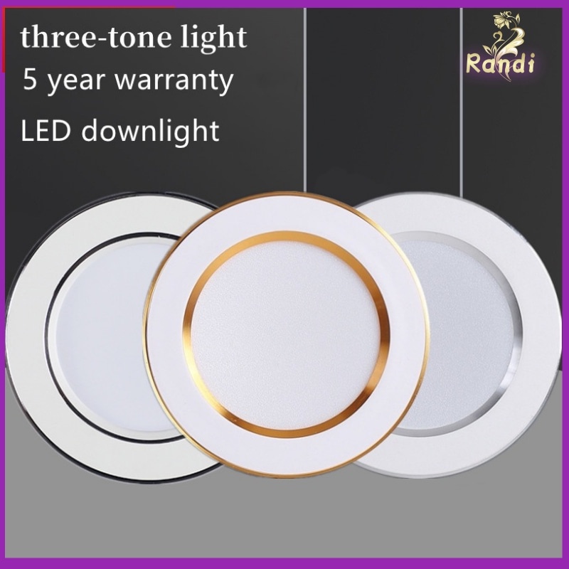 LED Tricolor Panel Light Pin Lights For Ceiling Downlight Ceiling Light ...