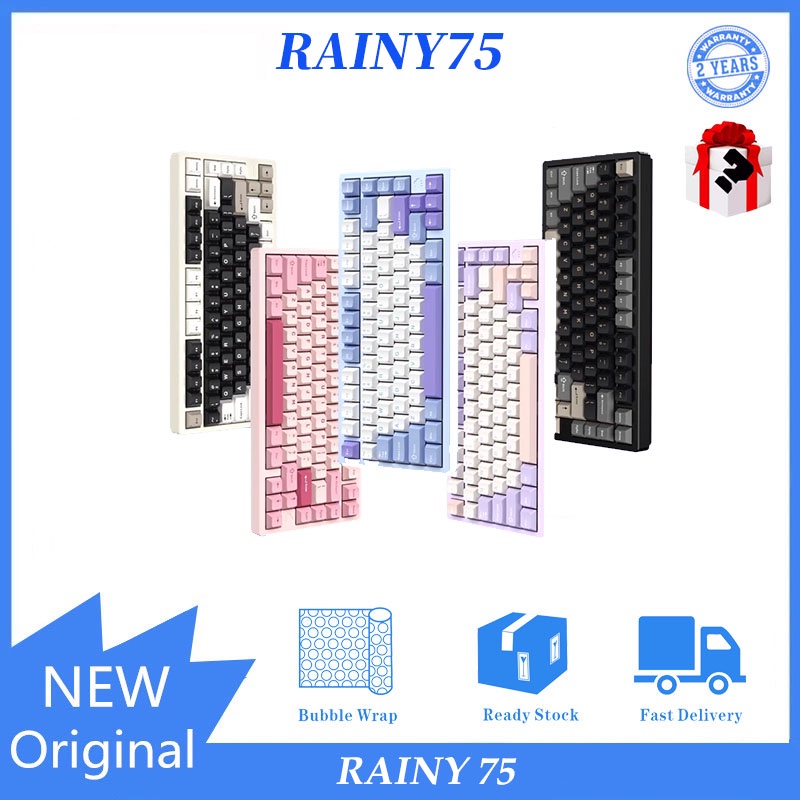 WOB RAINY75 RGB Wireless Bluetooth the third mock examination Mechanical Keyboard | Shopee ...