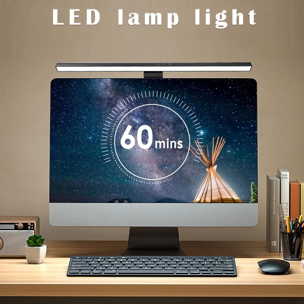 AMERTEER LED Desk Lamp Dimmable Computer Lamp Monitor Screen Light Eye ...
