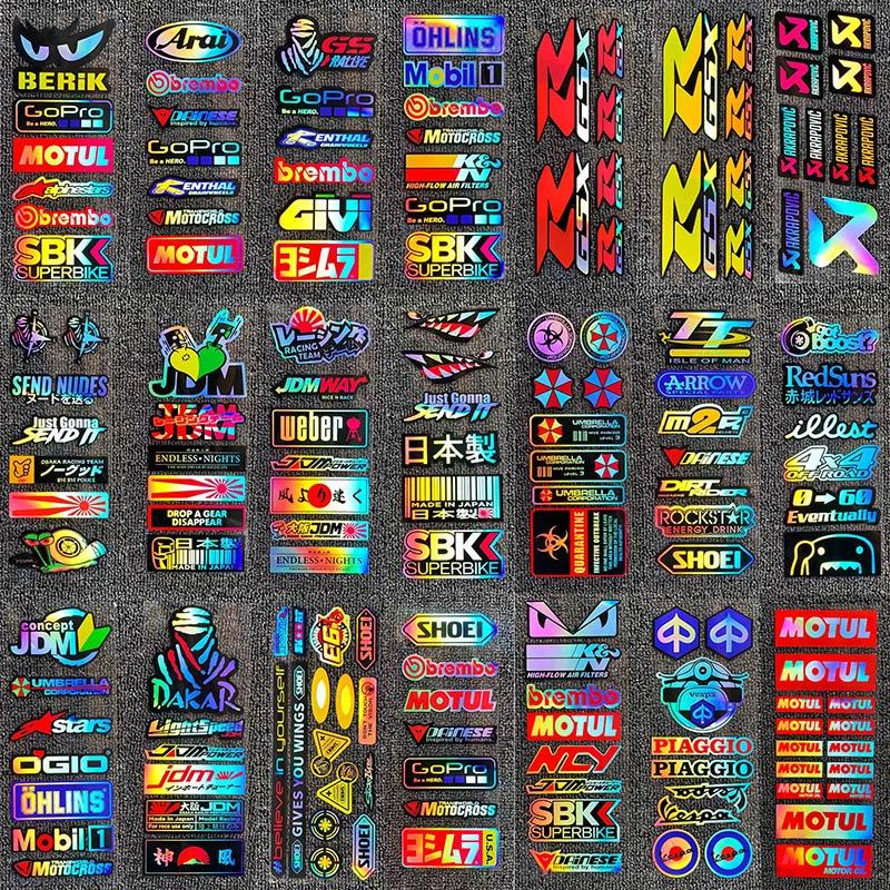 Japanese JDM AKRAPOVIC Vinyl Holographic Sticker For Motorcycle Decals ...