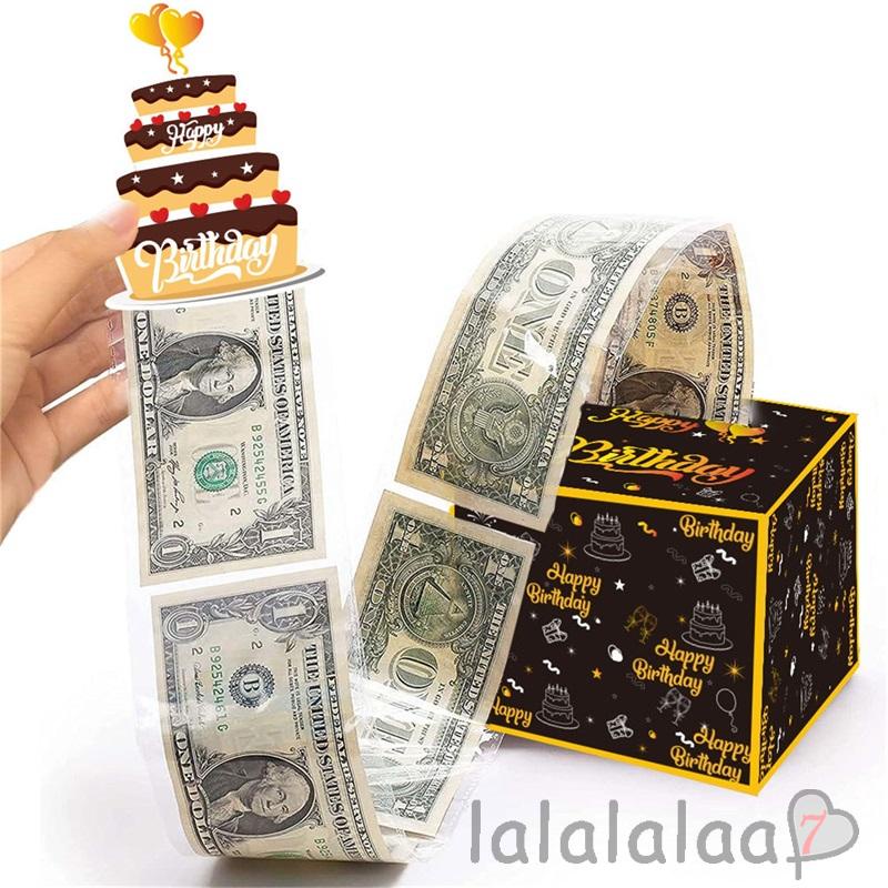 LAA7-Money Pull Box for Cash Gift DIY Birthday Money Surprise Box with ...