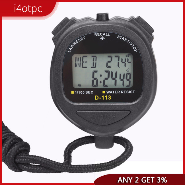 i4otpc Sport Stopwatch Timer Professional Recall Stop Watch Large ...