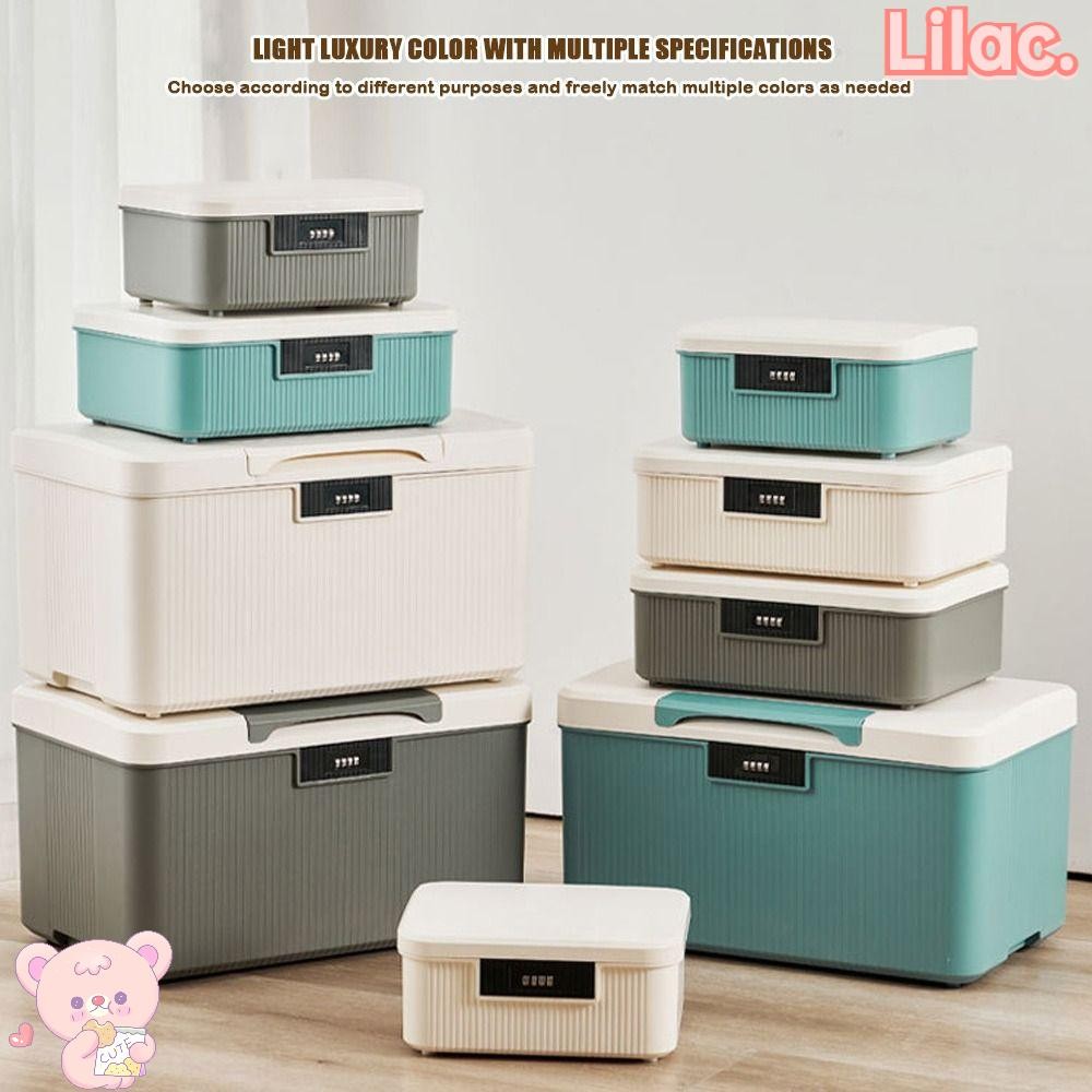 LILAC Password Safe Box, Double Layer Privacy Security Lockable Storage ...