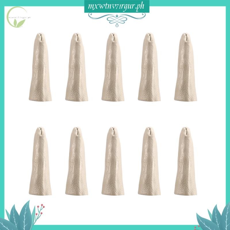 [mxwtnv71rgur] 10PCS Leather Finger Protector Finger Thimble Guards ...