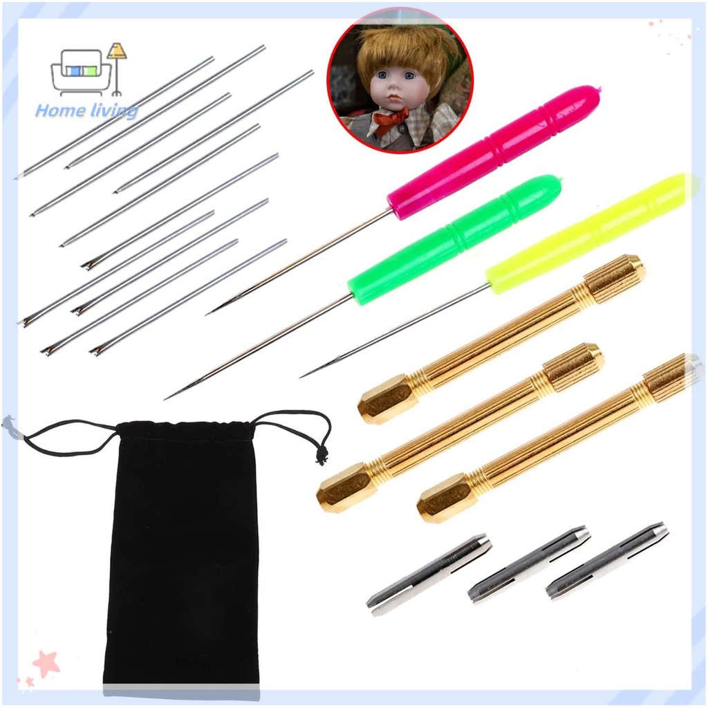 gongjing3 16 Pieces Doll Hair Rooting Holders Reroot Rehair Tools Girls ...